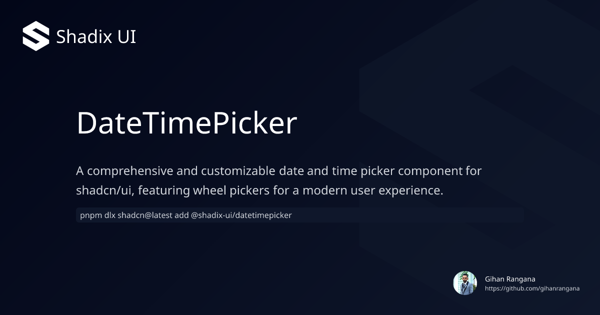 DateTimePicker | Shadix UI